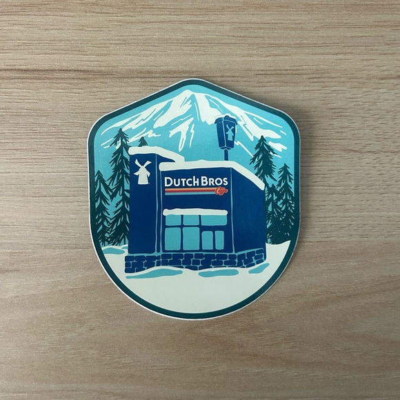 Dutch Bros | Design | Dutch Bros Scenic Blue And White Sticker | Poshmark